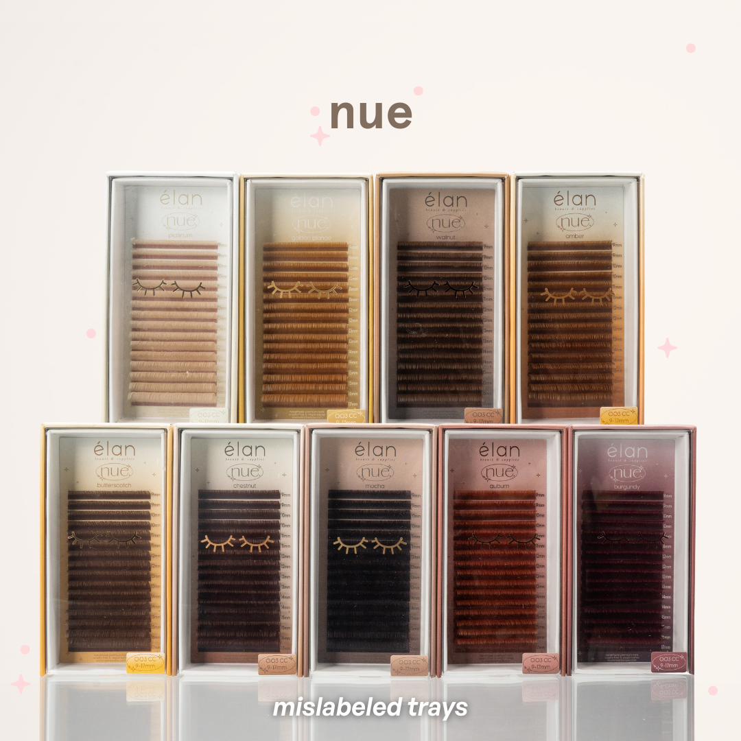 NUE shade-matching color lashes (mislabeled trays) – elan beaute and ...